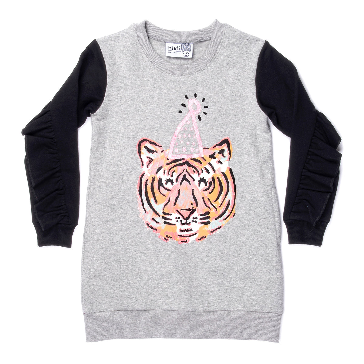 Minti Party Tiger Furry Wing Dress – GREY + WILD