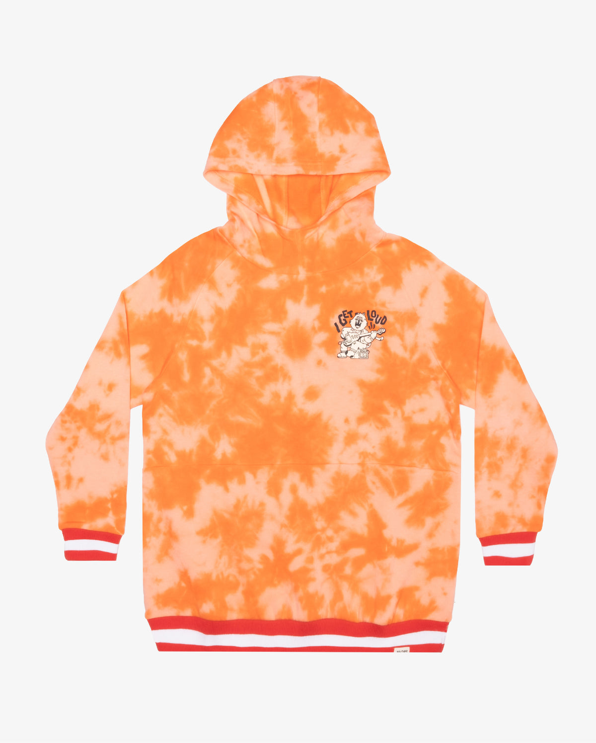 BOB Get Loud Fleece Orange Tie Dye Hood – GREY + WILD